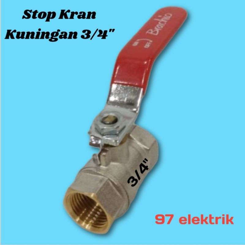 Jual Stop Kran Kuningan 3/4 l Ball Valve Keran 1/2 Inci Inch di Seller 97 Elektrik - Kota Medan ...
