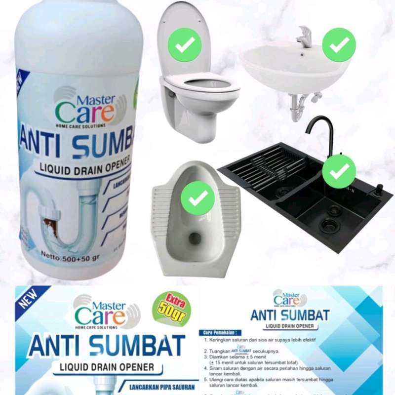 Promo Master Care Anti Sumbat Home Care Solutions Liquid Drain Opener ...