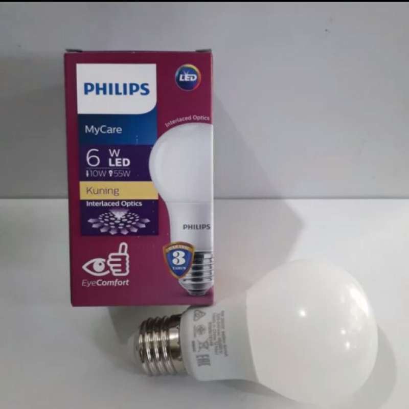 Jual PHILIPS WWL Warm White LED Bohlam Lampu - Kuning [6W] di Seller Jumbo Stationery - Jumbo ...