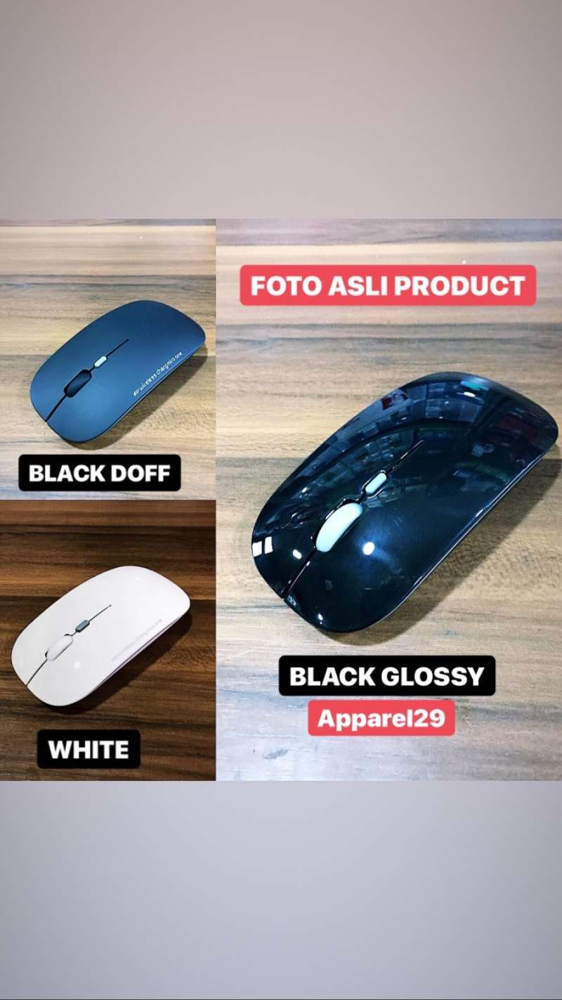 Promo Mouse Wireless Usb 2.4Ghz Rechargeable With Charging Cable Diskon ...