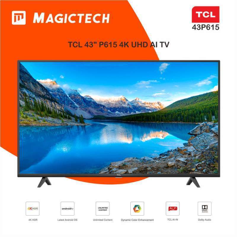 Jual TV TCL 43 INCH / 43 43P615 UHD 4K ANDROID SMART TV - AI TV di Seller METRIX SHOP - Kota ...
