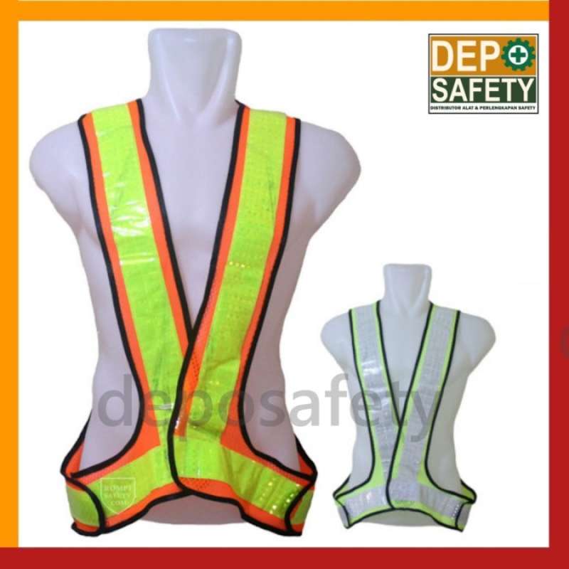 Promo Gosave Rompi Safety Jaring V - Rompi Hijau Orange - Rompi Proyek ...