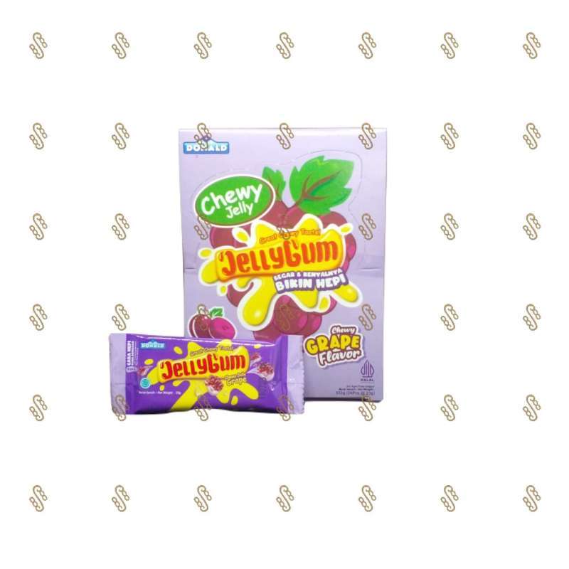 Jual Donald Jelly Gum Chewy Jelly 25gr- Pak Isi 24pcs - Grape Di Seller ...