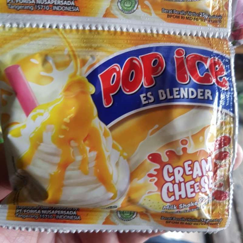 Promo POP ICE Cream cheese renceng isi 10 sachet Diskon 50% di Seller ...