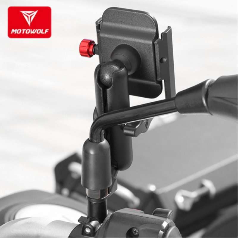 Jual Holder Besi Hp Motor Stang Motowolf V3 Rotasi 360 Almunium Alloy ...