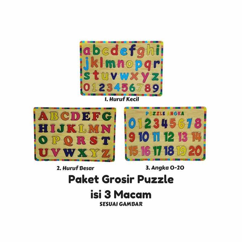 Promo Mainan Kayu Pintar Huruf Kecil Huruf Besar Dan Angka [paket ...