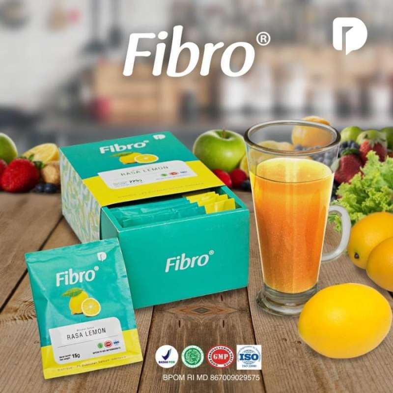 Jual Fibro Easy Fiber Drink Minuman Serbuk Herbal Rasa Lemon Isi 15 ...