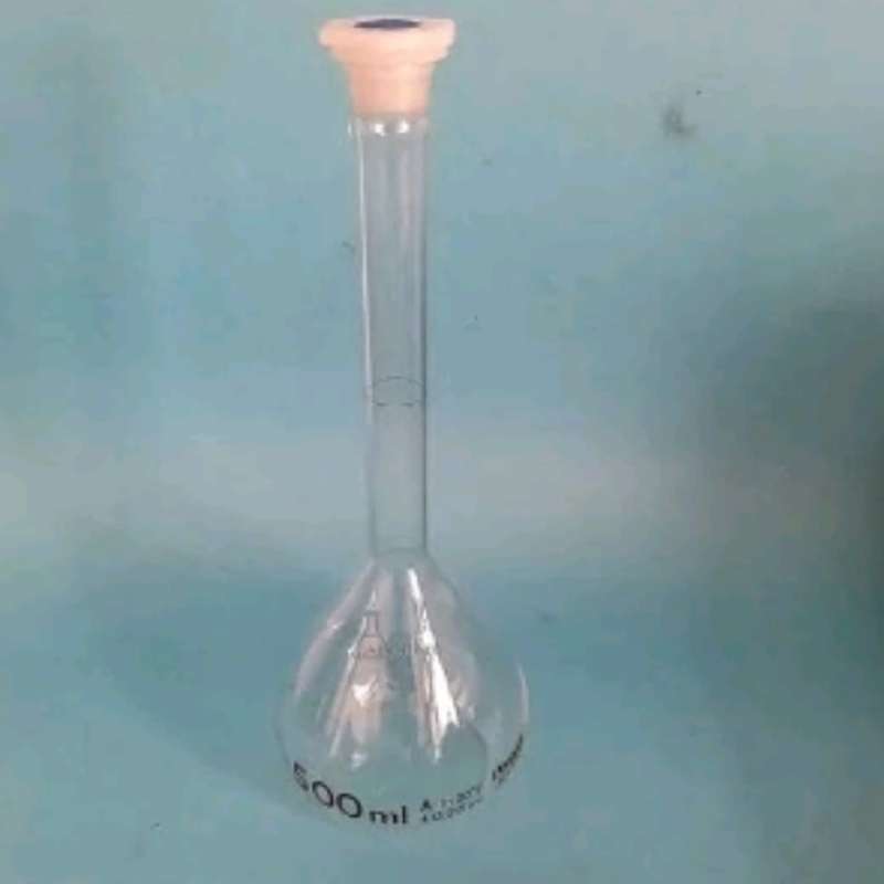 Jual 5645-500 Labu Ukur Iwaki Tutup Plastik 500ml volumetric flask 500ML di Seller Anes Medika ...