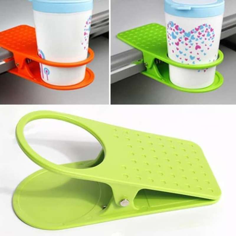 Jual Cup Clip Penjepit Table Coffee Holder tempat minum meja Gelas kopi ...
