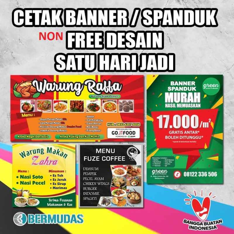 Jual Cetak Spanduk Dan Banner Sehari Jadi - Non Free Desain - Flexi ...