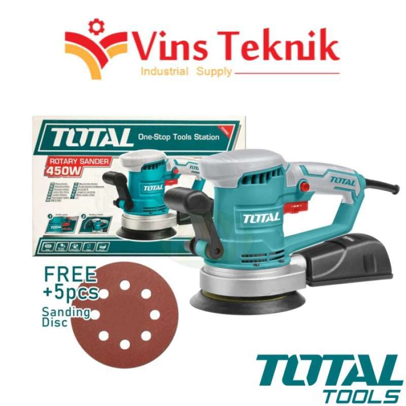 Promo Mesin Amplas Bulat Rotary Orbital Sander Total Tf2041506 Diskon 8 ...