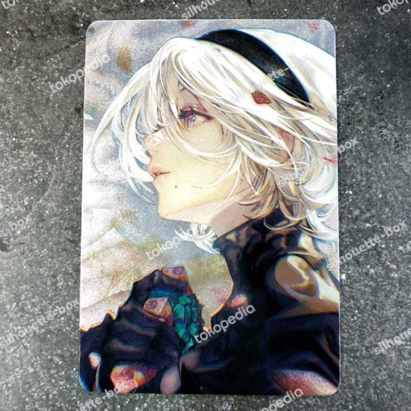 Promo Kazamaraita Nier Automata 2B Metal Hairline Texture Card Diskon ...
