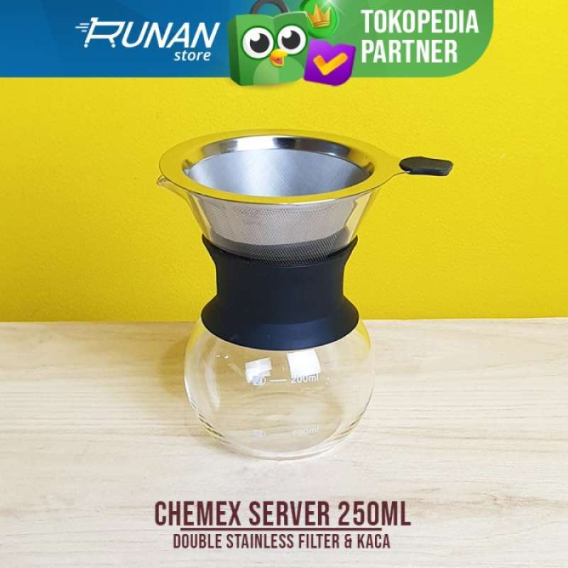 Promo V60 Set Gelas Hand Drip Pour Over Coffee Stainless Filter Kopi ...