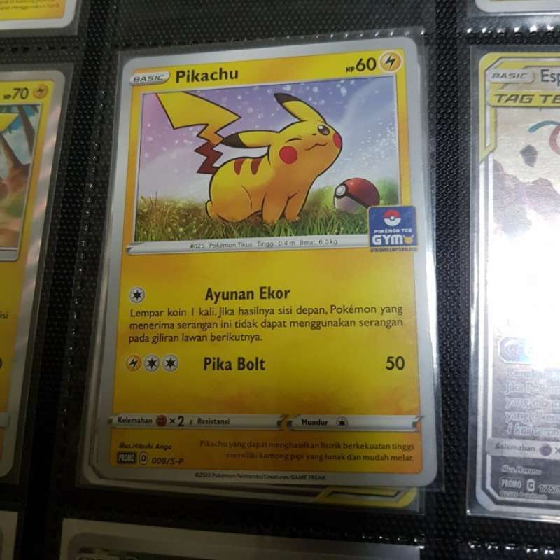 Promo Pikachu 008 / S P Tag Team Kartu Pokemon Tcg Gym Promo Indonesia Diskon 48% Di Seller Toys ...