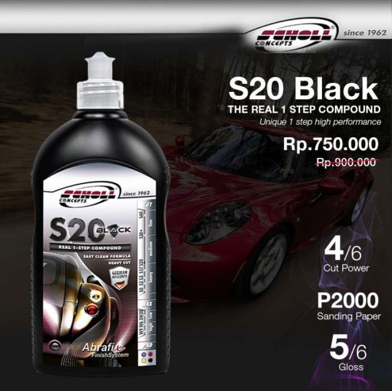 Jual Scholl Concepts S20 Black REAL 1 Step Compound - 1 Kg di Seller Shanum Oto Care - Tugu ...