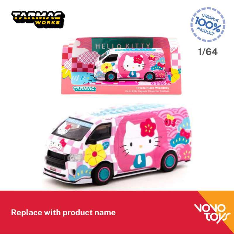 Jual Tarmac Works 1/64 Toyota Hiace Widebody Hello Kitty Summer ...