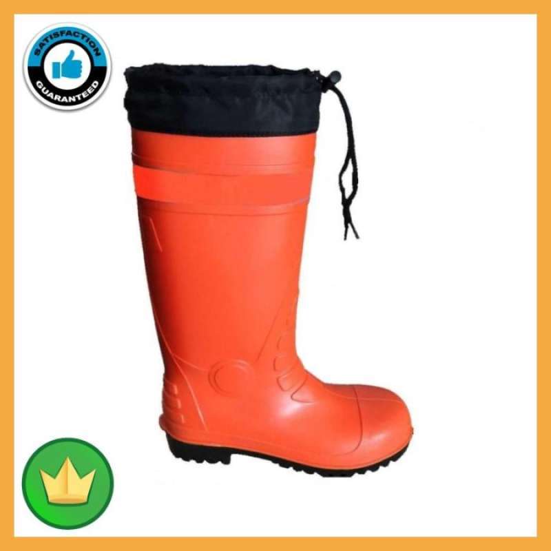 Jual Sepatu Boot Pvc Dengan Reflektor Xl - Oranye Di Seller Axie Store ...