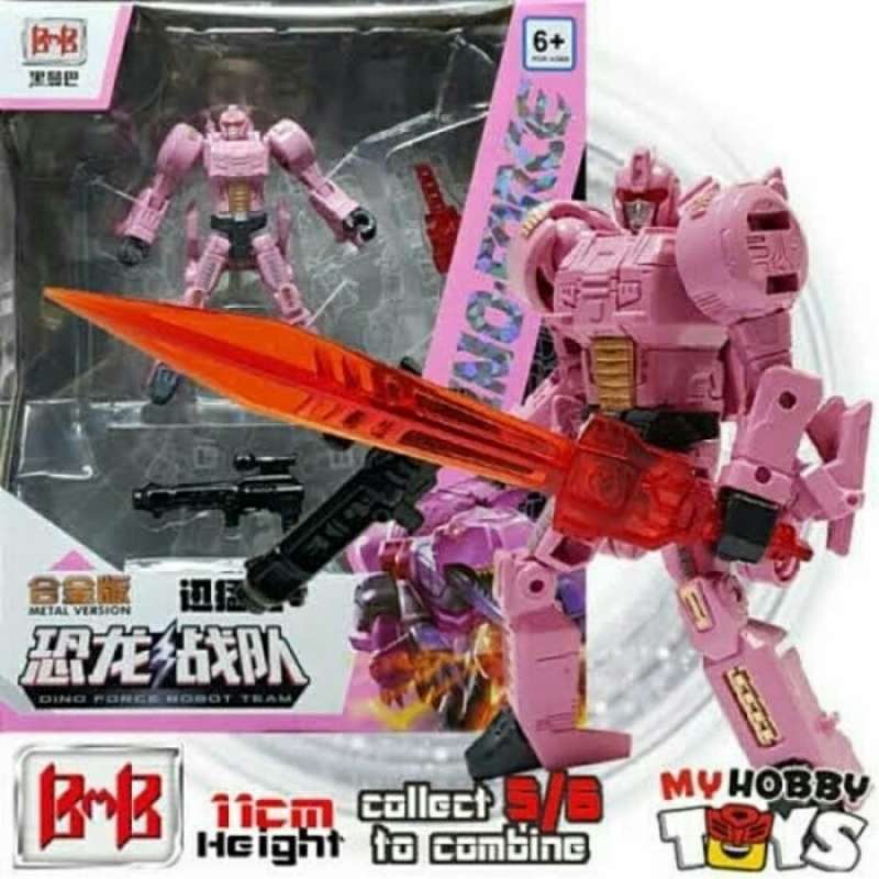 Jual DINO FORCE VOLCANICUS TRANSFORMERS RAPTOR PINK ROBOT DAMAGE BOX di ...