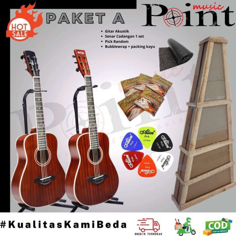 Jual Gitar mini atau travel guitar ukuran 3/4 akustik elektrik Packing ...