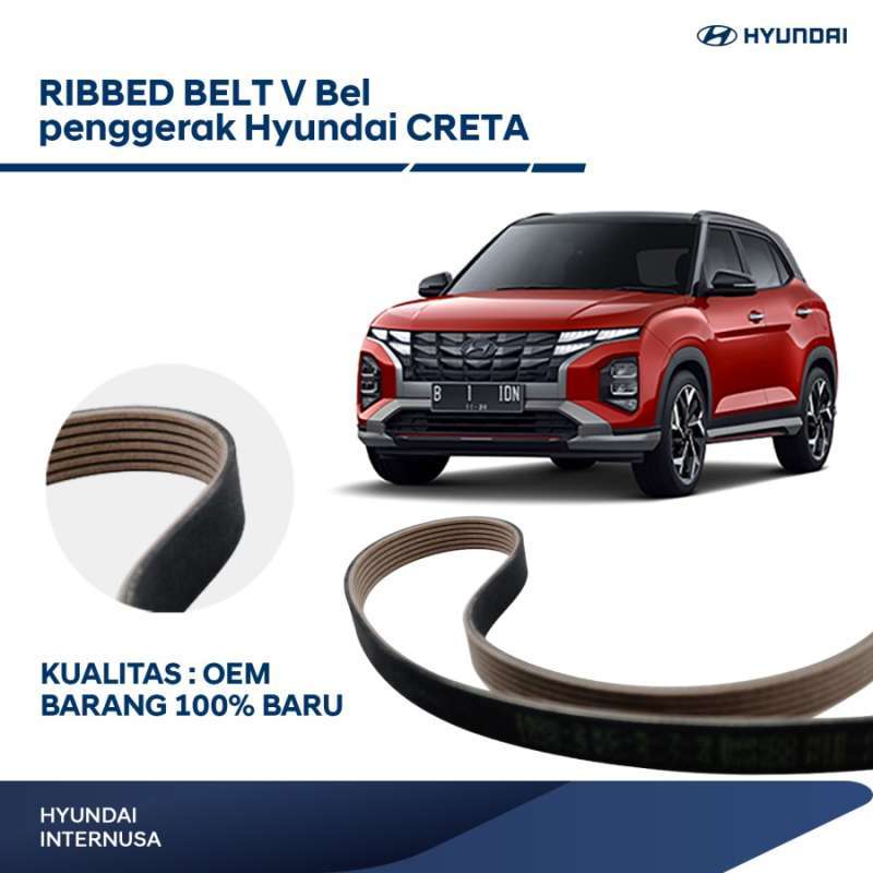 Jual RIBBED BELT V Belt penggerak Hyundai CRETA 252122M000 di Seller ...