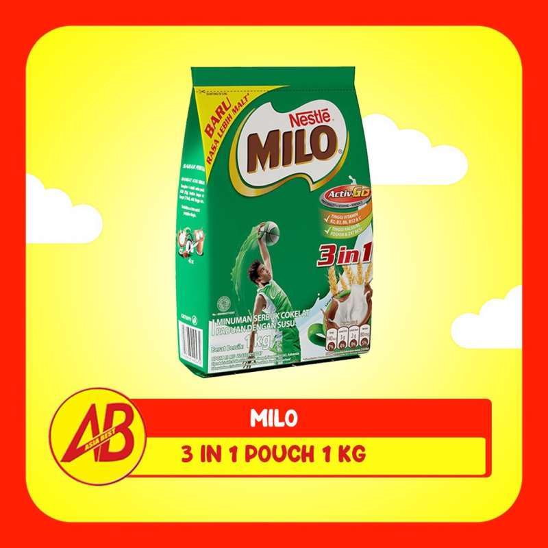 Jual MILO 3 IN 1 POUCH 1 KG di Seller Asia Best Mart - Kab. Deli Serdang, Sumatera Utara | Blibli