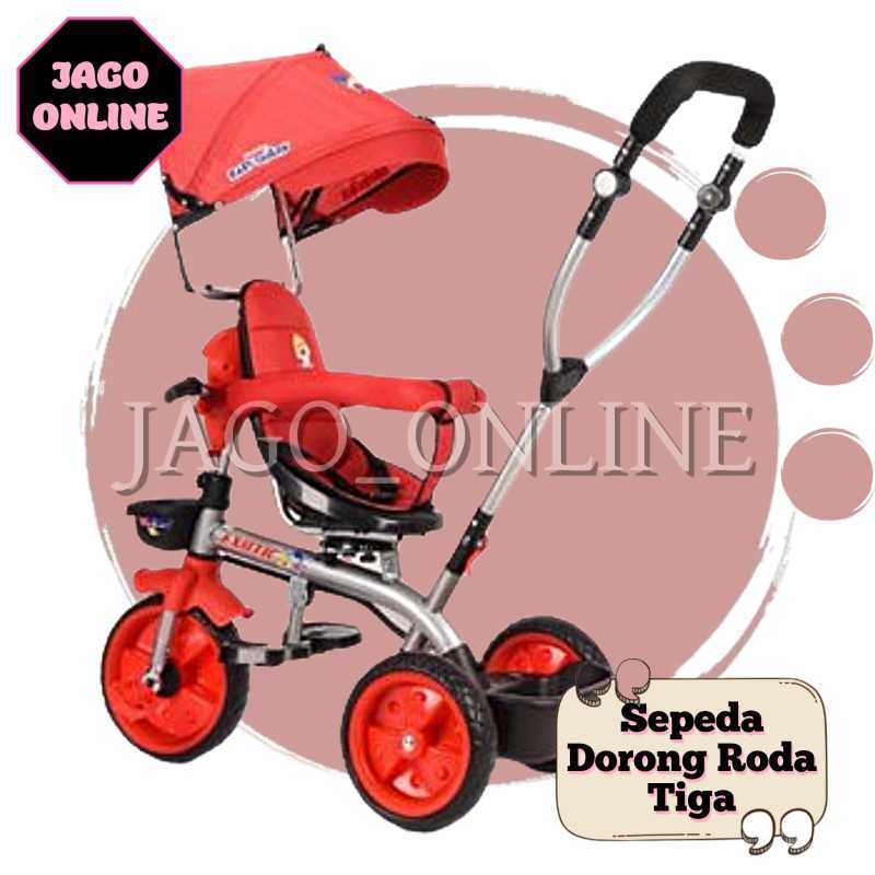 Promo Mainan Sepeda Roda Tiga Anak Cewek Cowok Kursi Dorongan Stroller ...