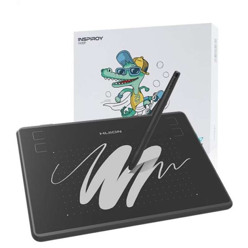 Jual HUION H430P Digital USB Signature Drawing Tablet OSU With Free Pen ...