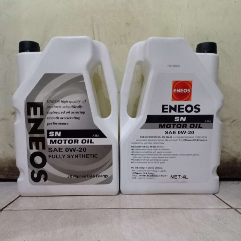 Jual Oli Mobil ENEOS SAE 0W-20 Fully Synthetic Kemasan 4 Liter SN MOTOR OIL di Seller Shanum Oto ...