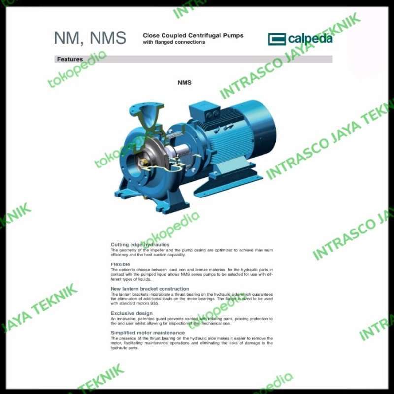 Jual Pompa Air Centrifugal Calpeda Nm32/20a/b 4kw 5,5hp 380v Di Seller Intrasco Jaya Teknik 2 ...