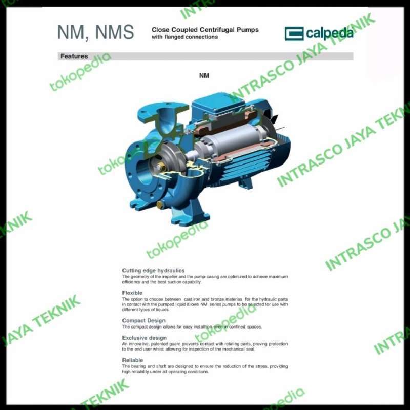Jual Pompa Air Centrifugal Calpeda Nm32/20a/b 4kw 5,5hp 380v Di Seller Intrasco Jaya Teknik 2 ...
