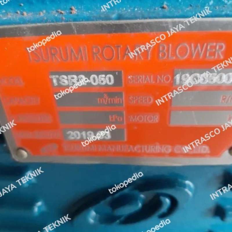 Jual Root Blower Tsurumi Tsr2-050 Motor Semens 1,5kw 2hp 380v Tambk ...
