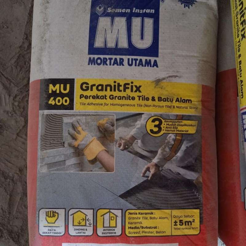 Jual Mu 400 Perekat Granite Dan Batu Alam (granitfix)- Mortar Utama 25 ...
