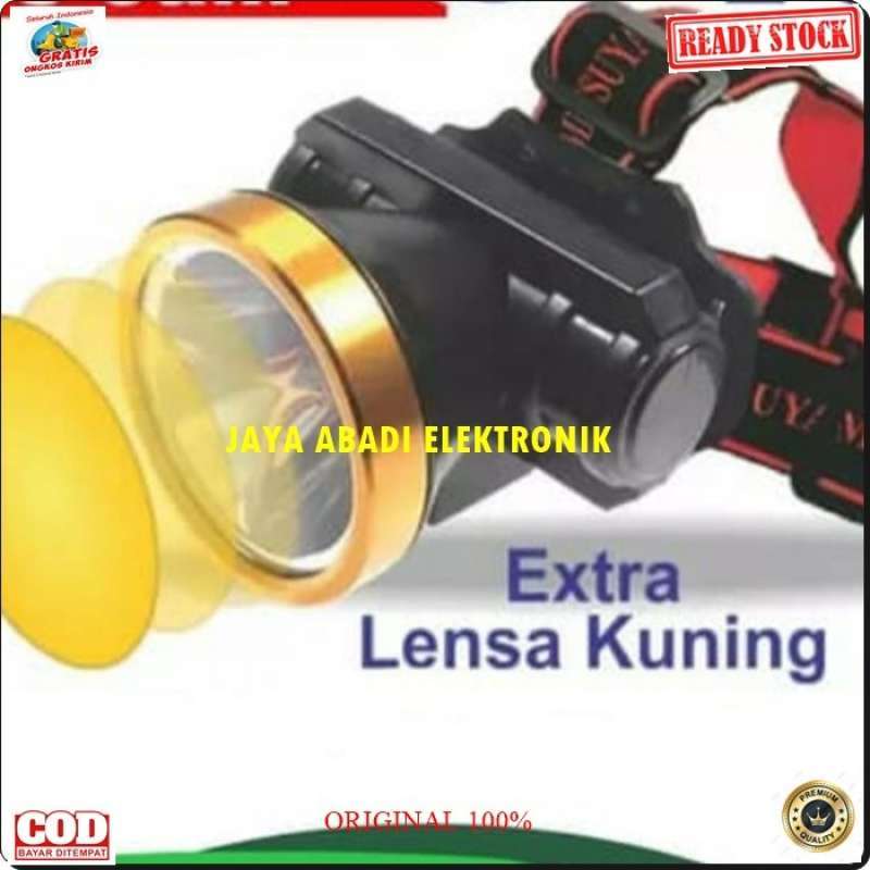 Promo ORIGINAL LAMPU SENTER KEPALA KUNING PUTIH HEADLAMP 20 WATT Diskon ...