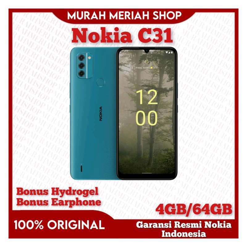 Promo Nokia C31 4/64Gb Garansi Resmi - No Bonus Grey Diskon 14% di Seller MurahMeriah Shop ...