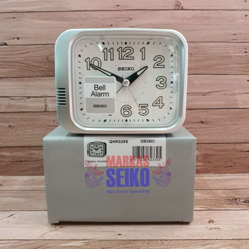 Promo JAM MEJA WEKER BEKER SEIKO ORIGINAL QHK028 BACKGROUND PUTIH ...
