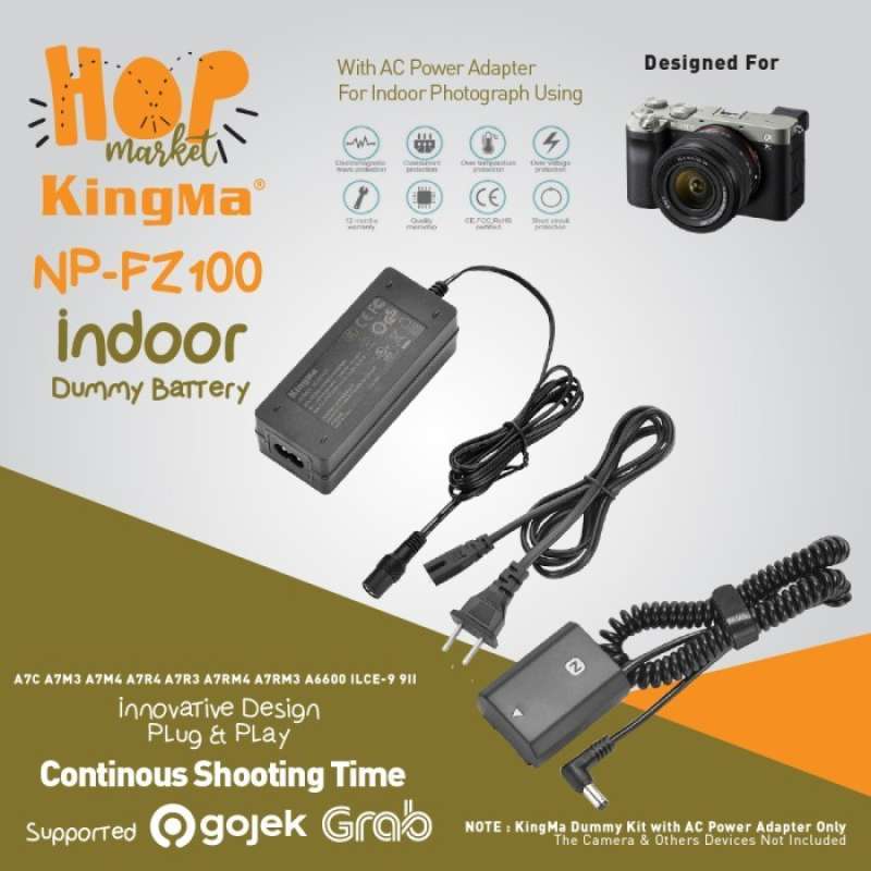 Jual KingMa Dummy Battery Kit NP-FZ100 Indoor with AC Power Supply ...