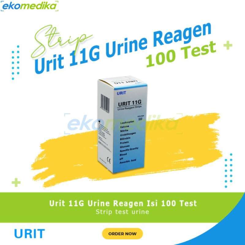 Jual Urit 11G Uritest 11 Urine Reagent strip Urit 11 parameter isi 100 ...