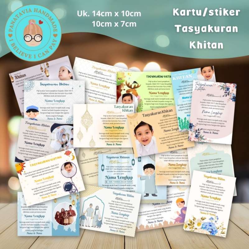 Jual Kartu Tasyakuran Khitan & Stiker Tasyakuran khitan | Sunat ...