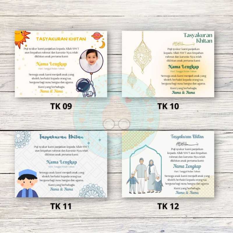 Jual Kartu Tasyakuran Khitan & Stiker Tasyakuran Khitan | Sunat ...