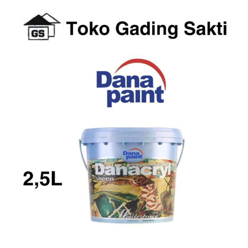 Jual CAT TEMBOK DANACRYL SHEEN BRILLIANT WHITE / BW GALON 2,5L INTERIOR ...