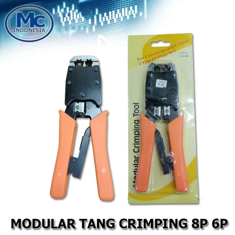 Jual Tang Crimping RJ45 2 HOLE 8P 6P / Crimping Tool Modular RJ45 RJ11 ...