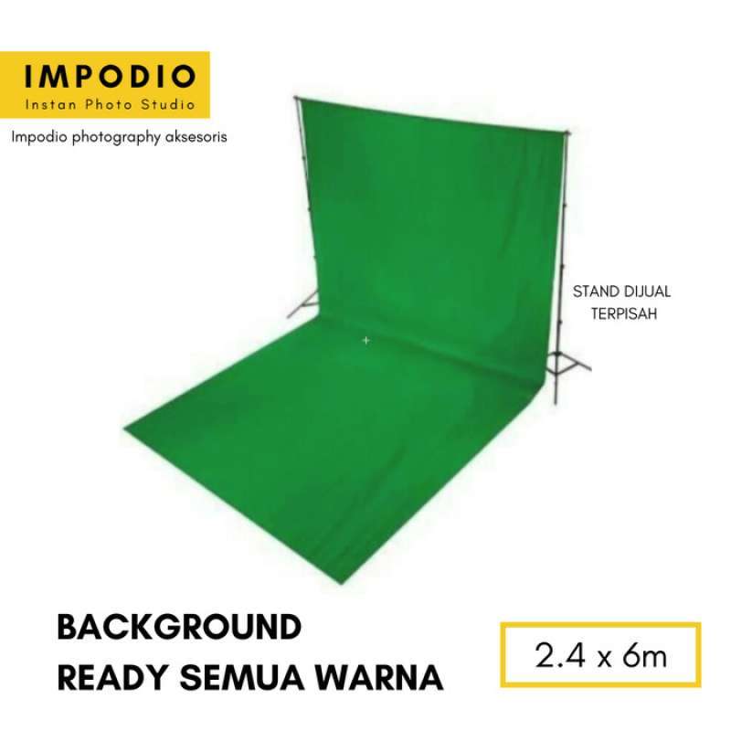 Promo Background foto hijau / greenscreen Uk. 2.4m x 6m ready semua ...