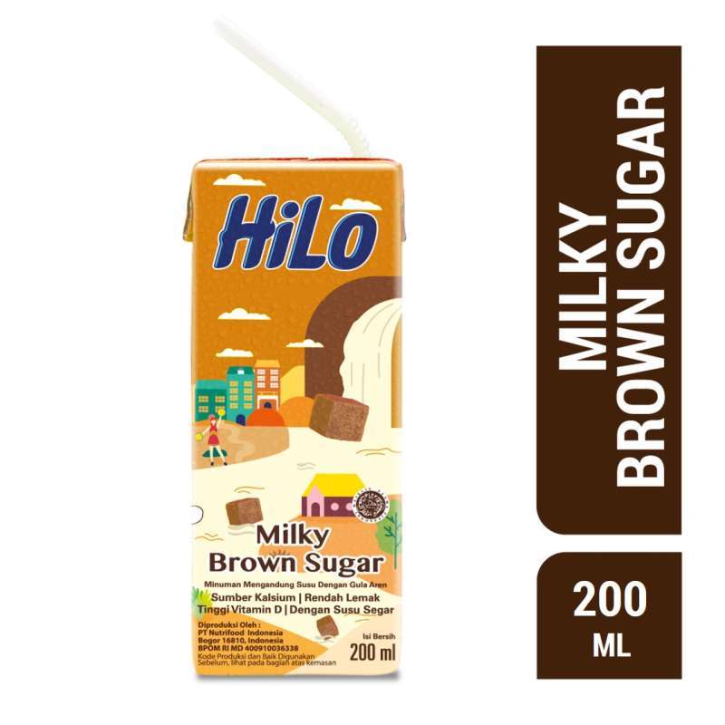 Jual Hilo Milky Brown Sugar Ready to Drink Minuman Susu [200 mL] di ...