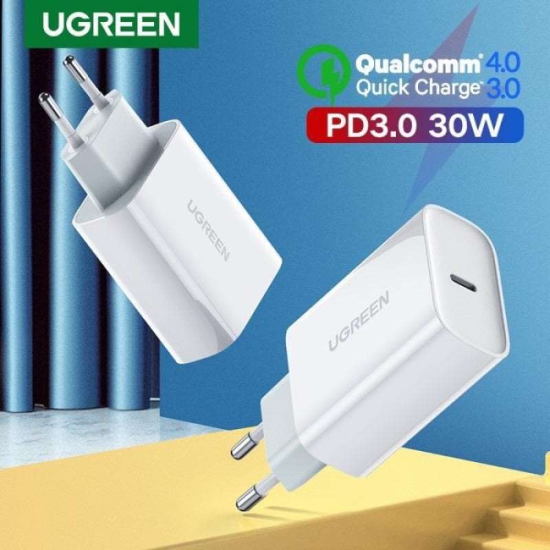 Jual Ugreen 30Watt PD3.0 Charger USB C Fast Charger include Type C ...