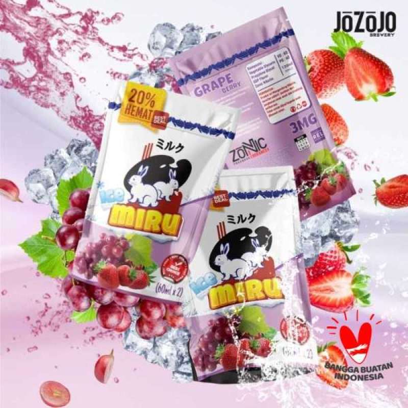 Jual Miru Grape Berry Ice 120ML / 2x60ML by Jozojo - Liquid Miru ...