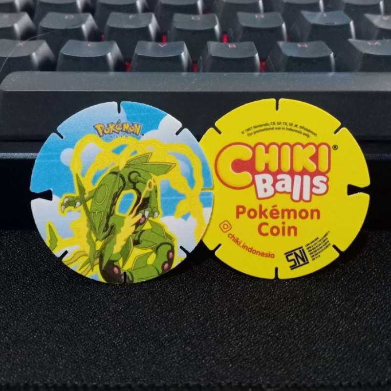 Promo Tazos Pokemon Coin Chiki Balls Tazos Mega Rayquaza Diskon 33% di ...