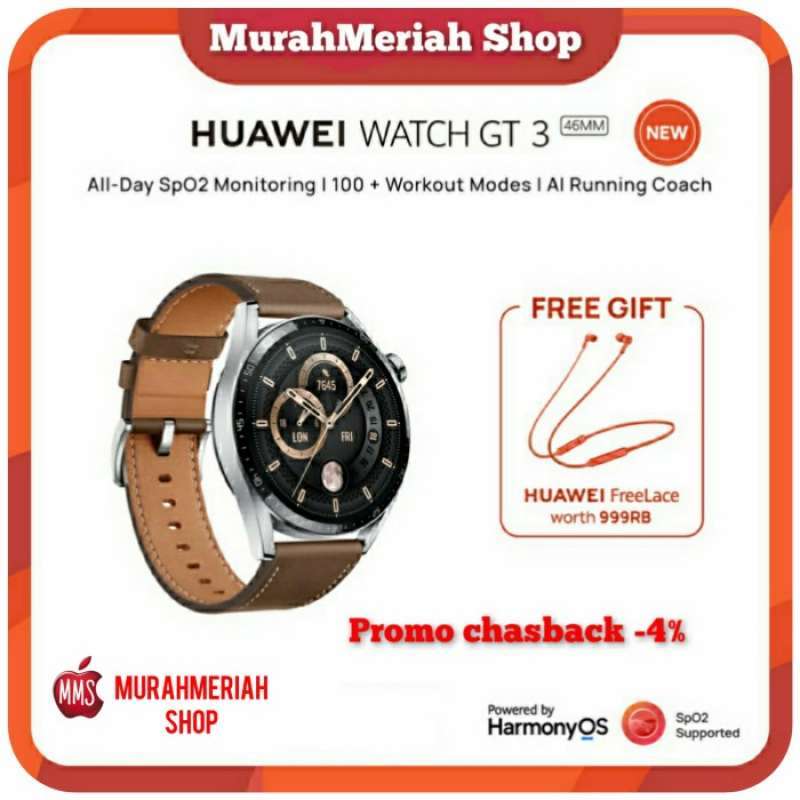 Promo Huawei Watch GT 3 46mm Smartwatch GT3 Garansi Resmi Huawei ...