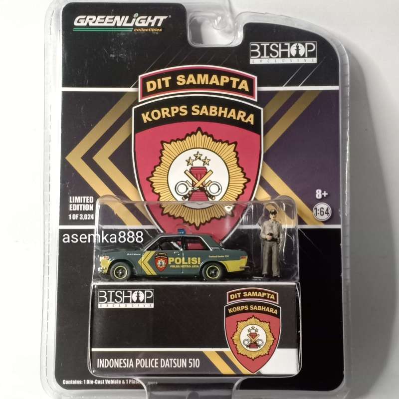 Jual Greenlight Bishop Indonesia Police Datsun 510 Korps Sabhara ...