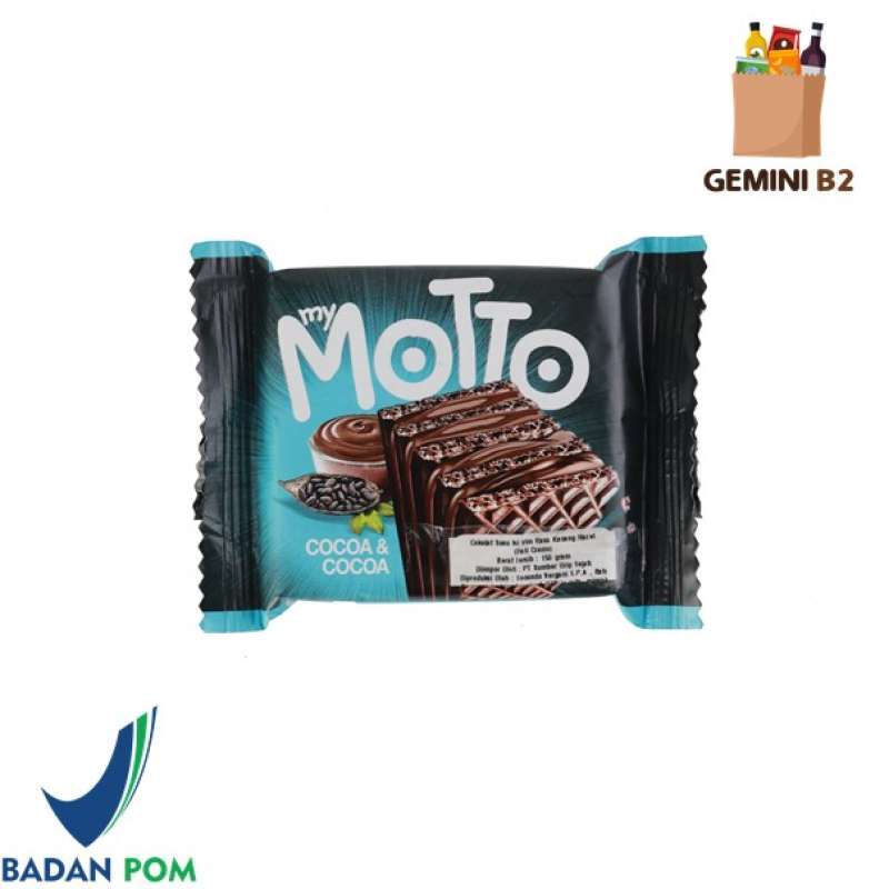 Jual My Motto Cocoa And Cocoa Biskuit Wafer Rasa Coklat [34g] Di Seller ...