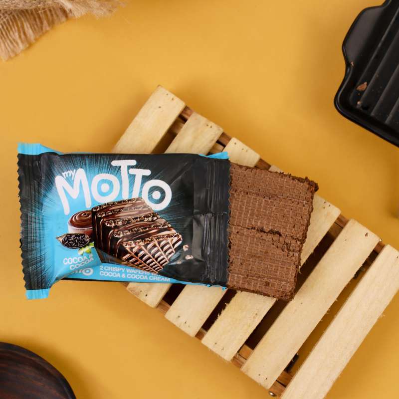 Jual My Motto Cocoa And Cocoa Biskuit Wafer Rasa Coklat [34g] Di Seller ...
